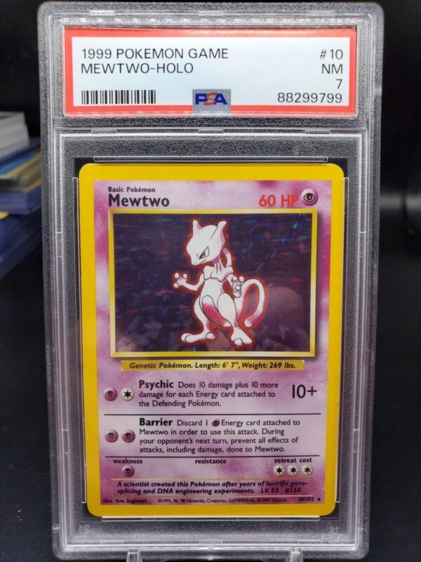 Mewtwo Holo Pokemon Base Set 10/102 PSA 7 - Underground Case Breaks