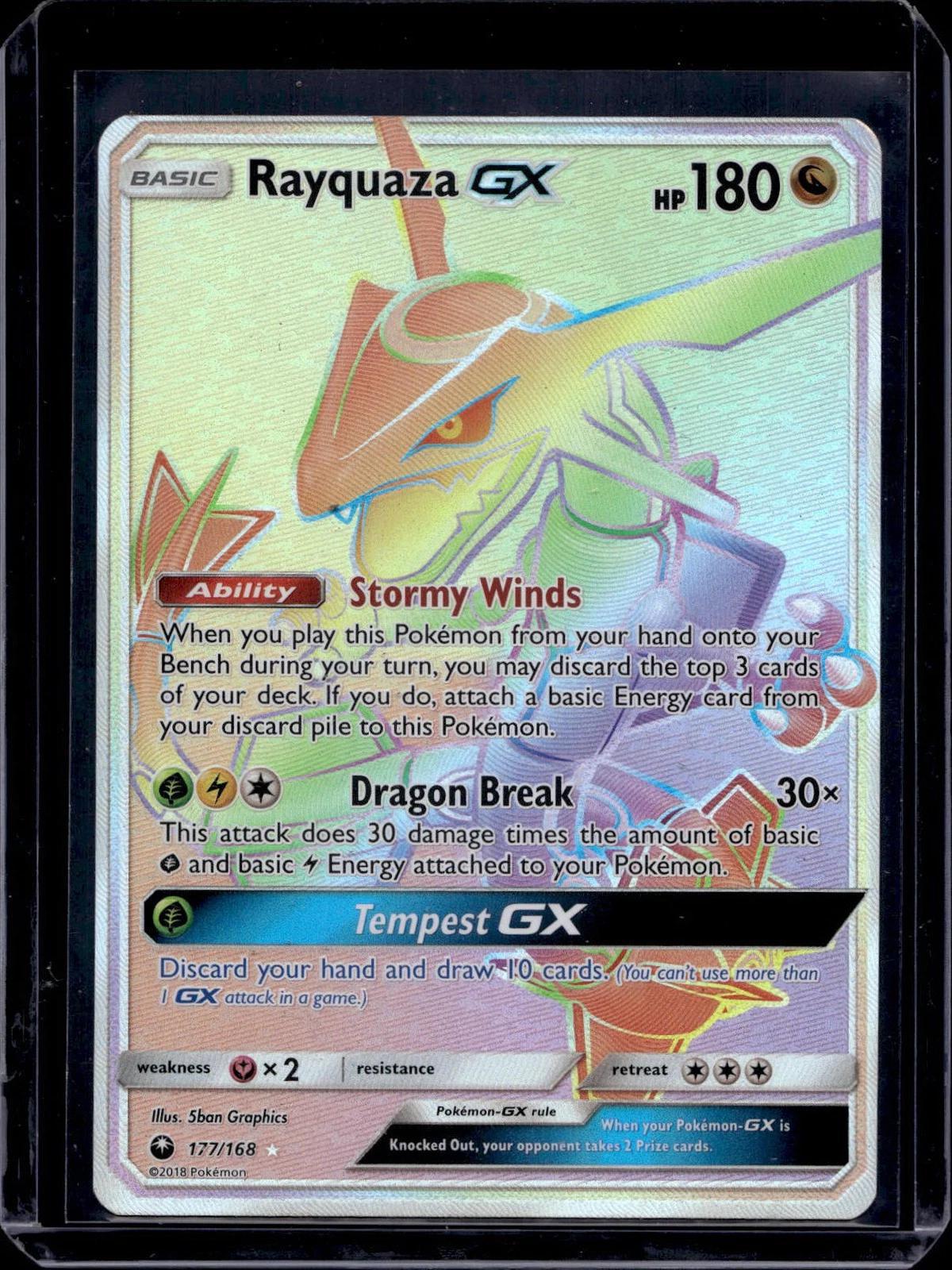 Rayquaza GX (Secret) Pokemon SM - Celestial Storm 177/168 - Underground ...